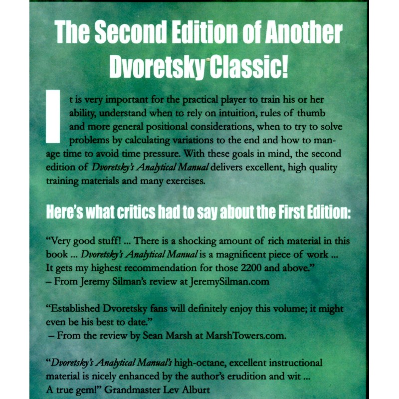 DVORETSKY - Dvoretsky's Analytical Manual - Boutique d'échecs Variantes.