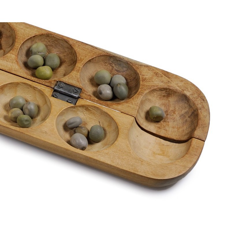 Awalé en Bois de Teck - Boutique de jeux Variantes