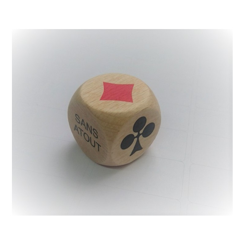 Dé atout pour belote 3 cm - Boutique de jeux de cartes Variantes Paris