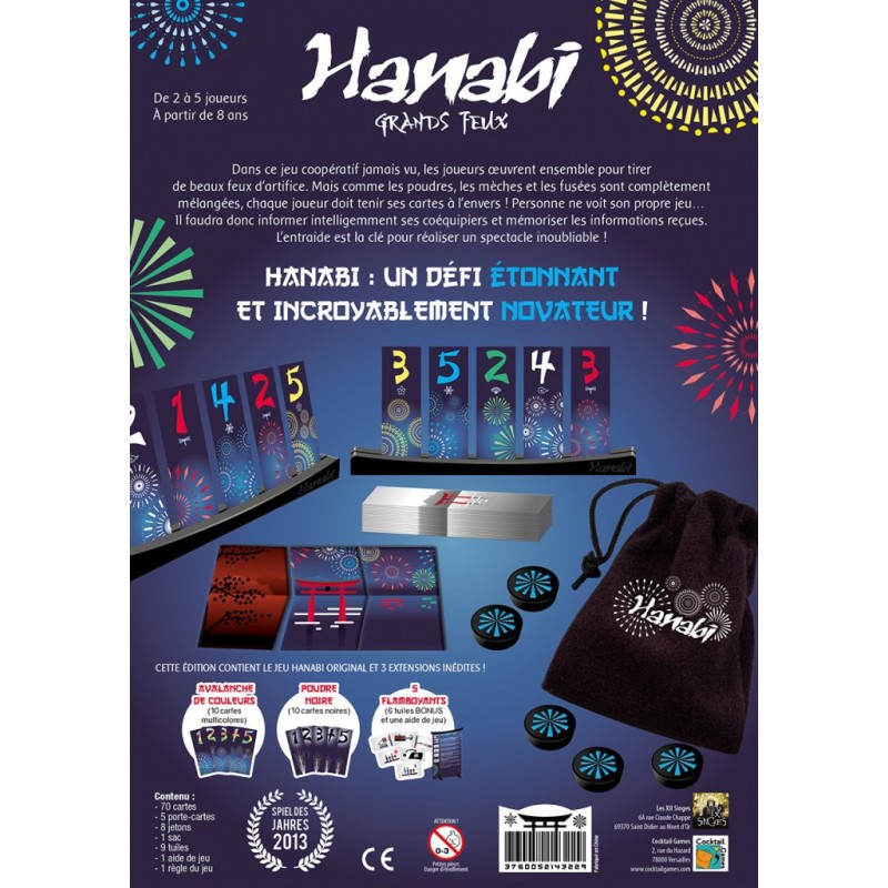 Acheter Hanabi Grand Feux - Boutique de Jeux de Société Variantes Paris
