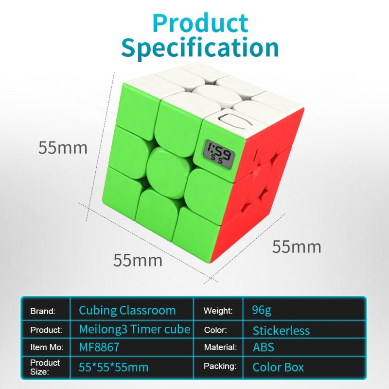 Cube 3x3 Timer Moyu Chronomètre - Cassse-tête - Variantes Paris