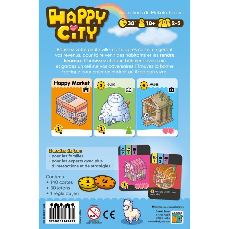 Acheter Happy City - Jeu de Société - Boutique Variantes Paris ...
