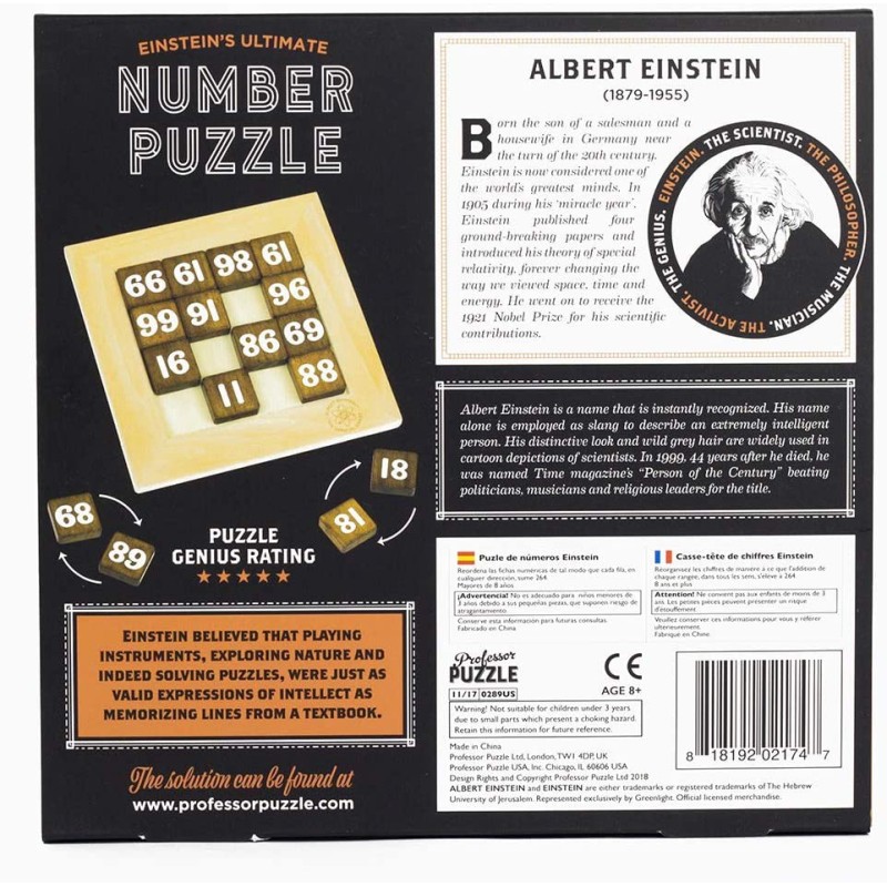 Acheter Casse-tête Number Puzzle - Boutique Variantes Paris - Professor ...