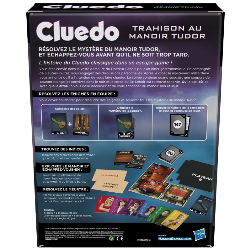 Jeu Cluedo Trahison au Manoir Tudor - Escape Game - Boutique Variantes ...