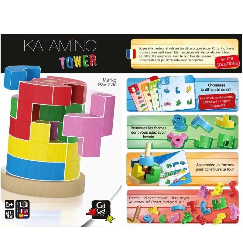 Katamino Tower - Jeu de Société - Boutique Variantes Paris - Gigamic