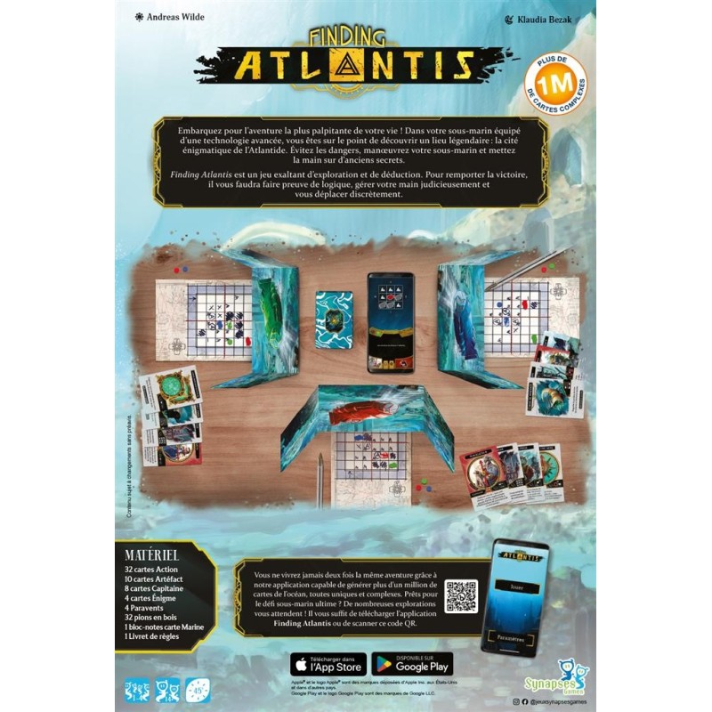 Finding Atlantis - Jeu de Société - Boutique Variantes Paris - Synapses ...