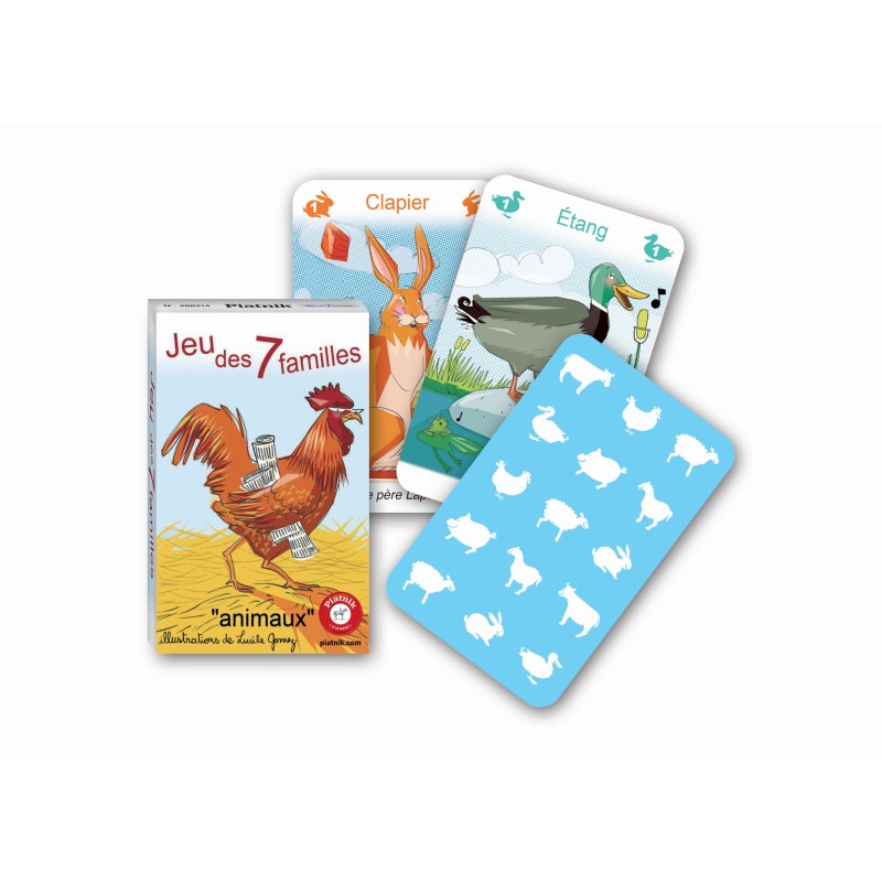 Jeu de 7 Familles - Animaux Ferme - Piatnik - Boutique Jeux De Societe ...