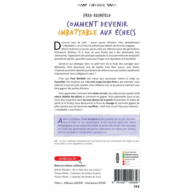 Reinfeld - Comment devenir imbattable aux échecs - Boutique Variantes ...